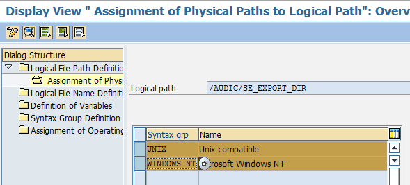 Function button Logical File